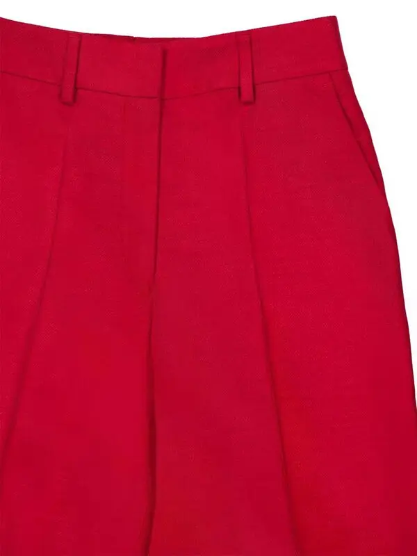 PAULA Tailored Wide-leg Trousers - Red