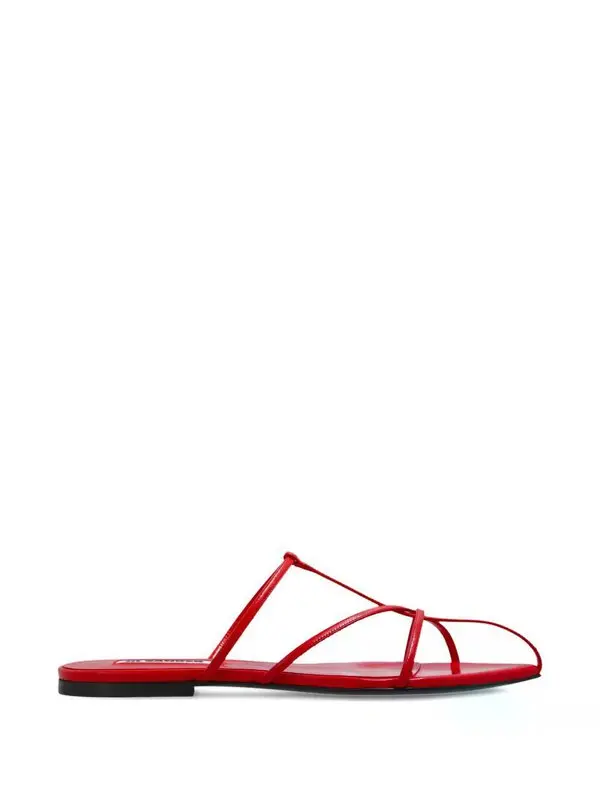 JIL SANDER Strappy Flat Sandals - Red
