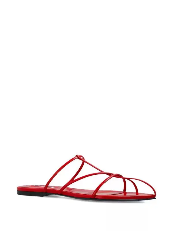 JIL SANDER Strappy Flat Sandals - Red