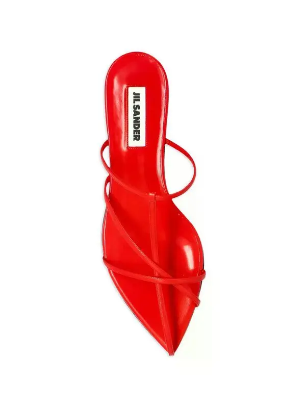 JIL SANDER Strappy Flat Sandals - Red