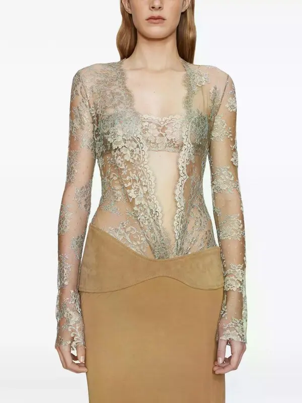 Christopher Esber Sèpienne Lace Belted Gown - Neutrals