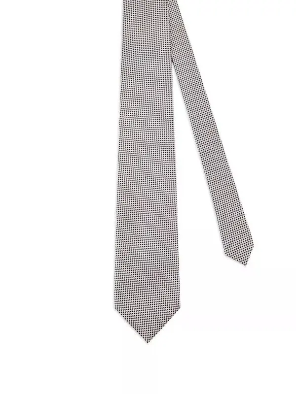 TOM FORD Patterned Tie - Silver