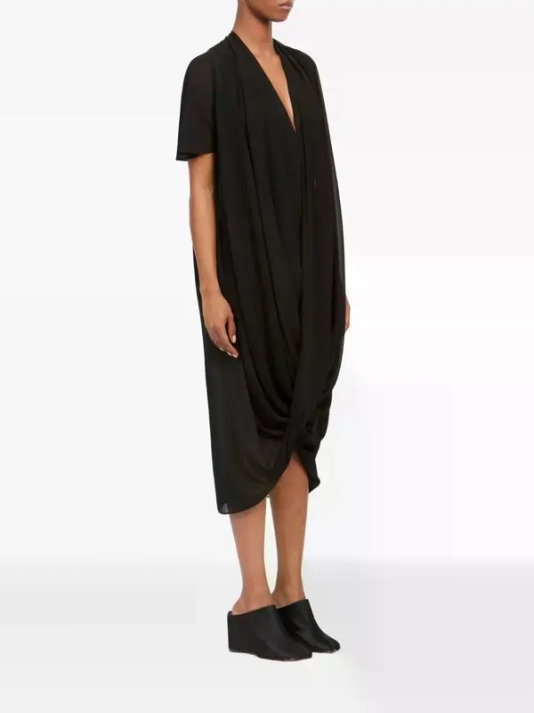 MAISON MARGIELA Draped Midi Dress - Black
