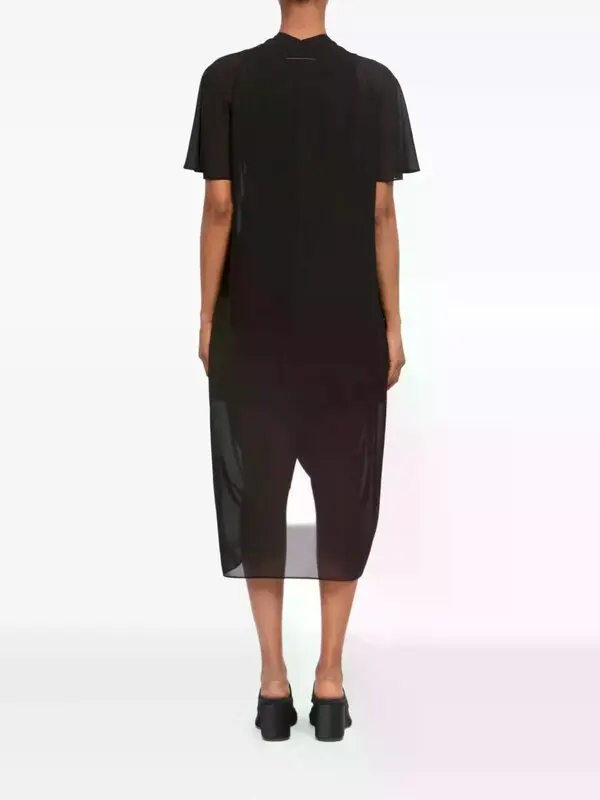 MAISON MARGIELA Draped Midi Dress - Black