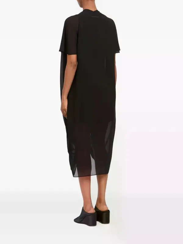 MAISON MARGIELA Draped Midi Dress - Black