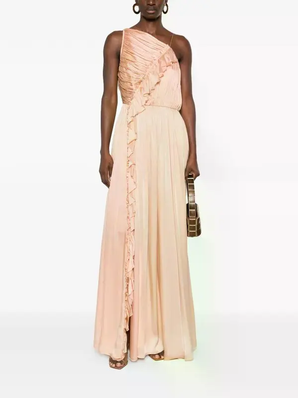 Ulla Johnson Aisha Ruffled One-shoulder Maxi Dress - Neutrals