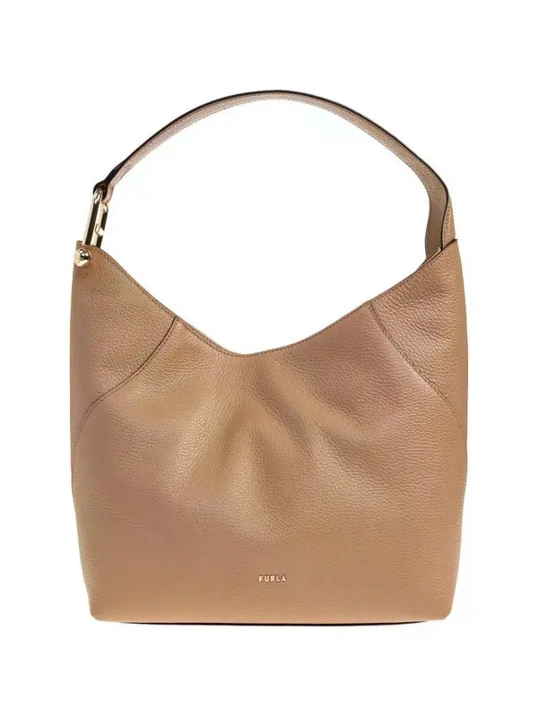 Furla Lara Leather Tote Bag - Neutrals