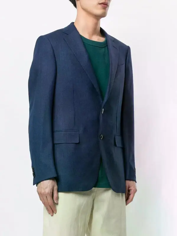 Zegna Single Breasted Blazer - Blue