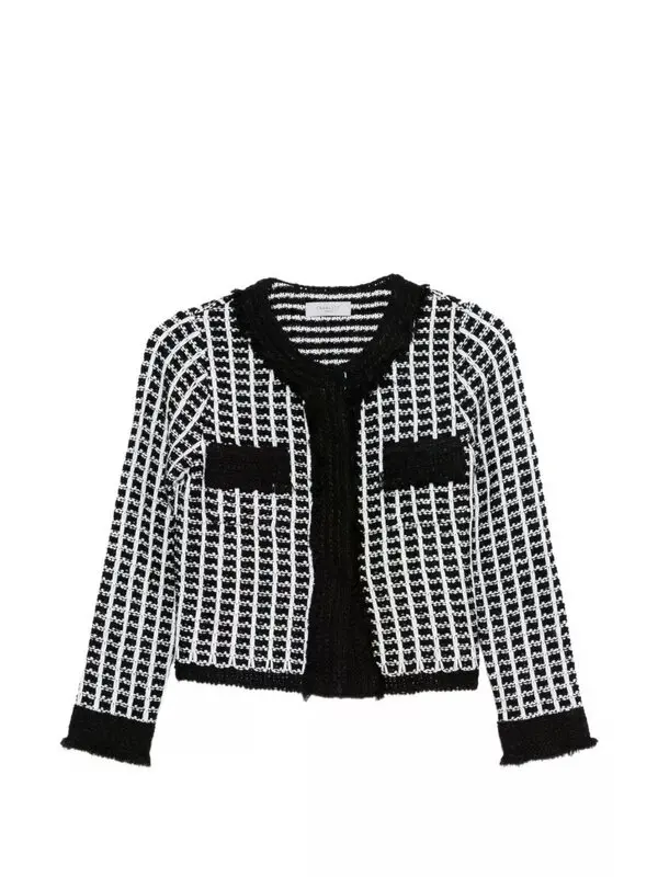 CHARLOTT And White Check Frayed Jacket