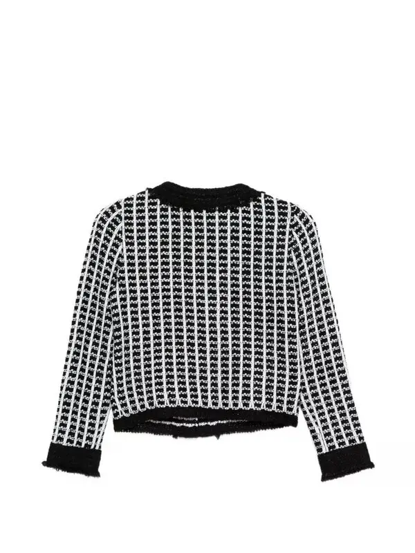 CHARLOTT And White Check Frayed Jacket