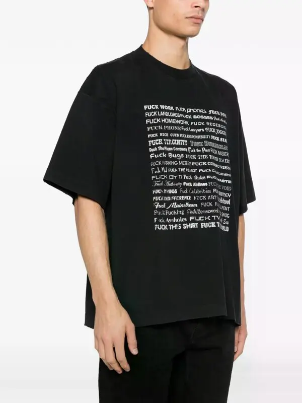 Vetements Printed T-shirt - Black