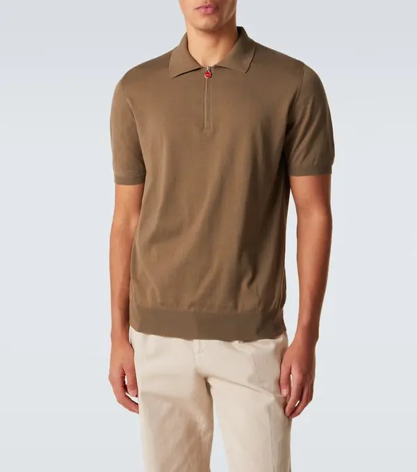 Kiton Cotton Half-zip Polo Shirt