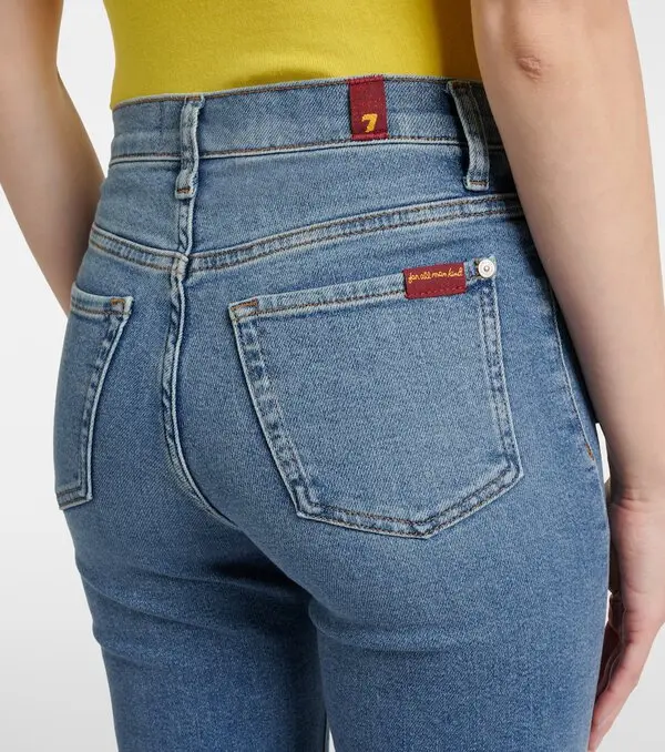 7 For All Mankind Modern Dojo Flared Jeans In Oceanstone