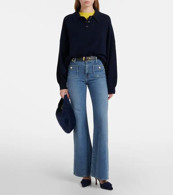 7 For All Mankind Modern Dojo Flared Jeans In Oceanstone