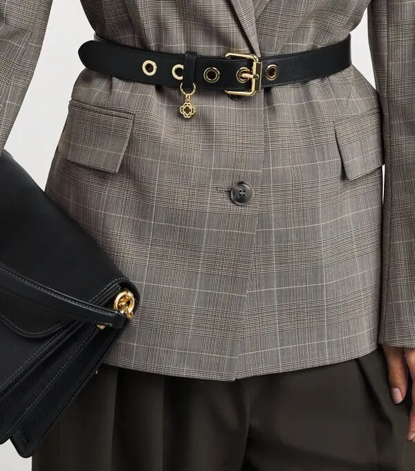 Maje Wool-blend Checked Blazer