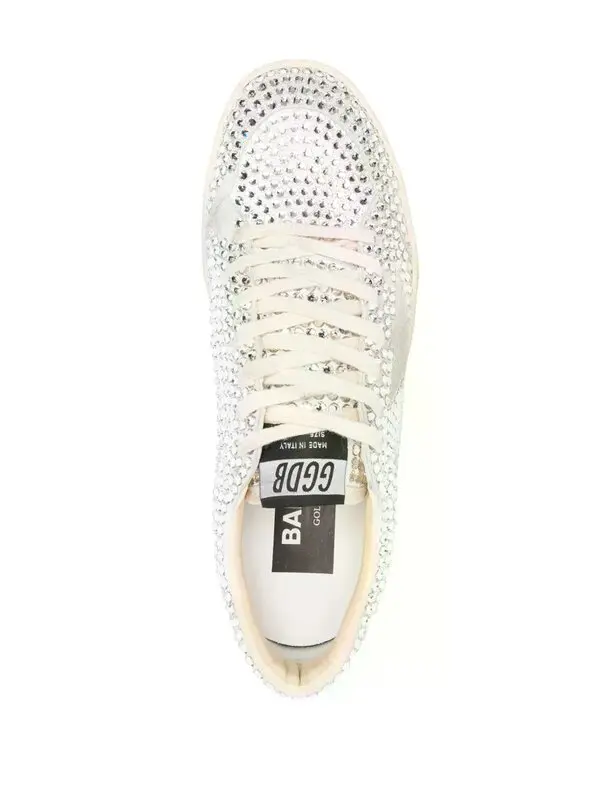 GOLDEN GOOSE Ball Star Rhinestone-embellished Suede Sneakers