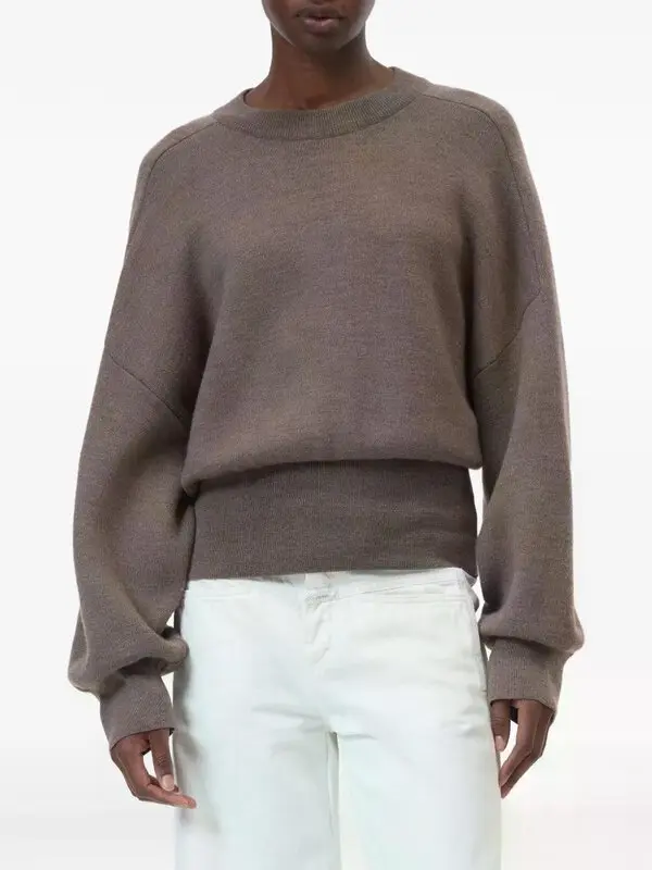 Closed Long Sleeve Crew Neck Sweater - Brown