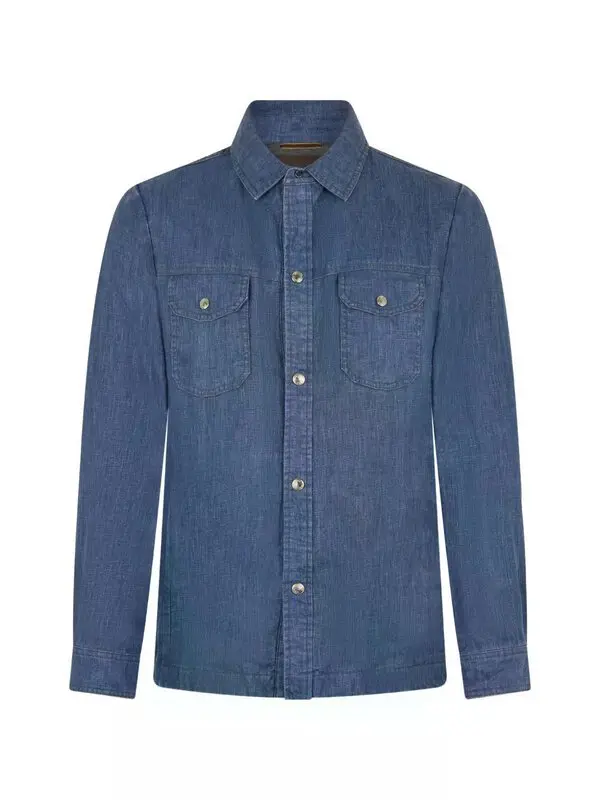 MOORER Chest Flap-pocket Shirt