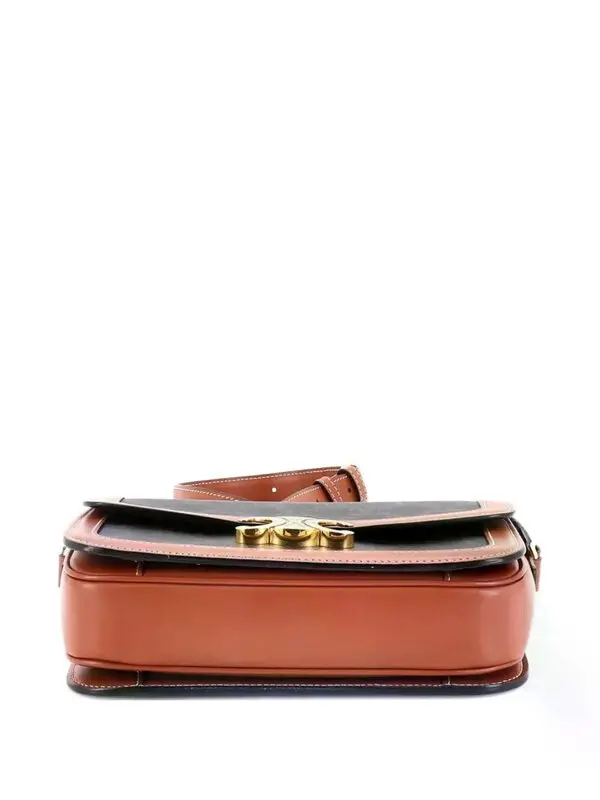 Celine Triomphe Coated Canvas Medium Shoulder Bag - Brown