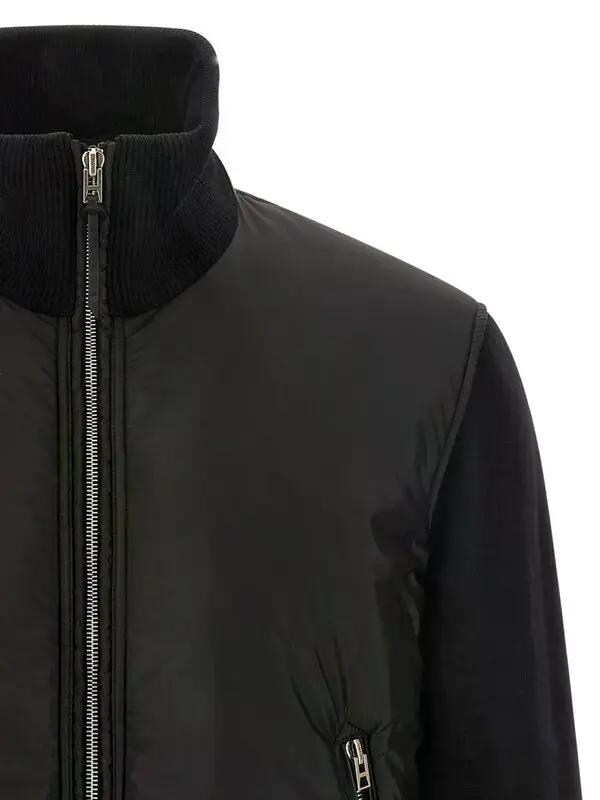 TOM FORD Padded Merino Wool Bomber Jacket - Black