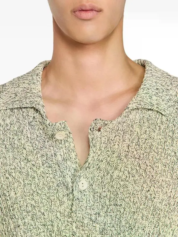 Sandro Marl Cotton Knit Polo Shirt