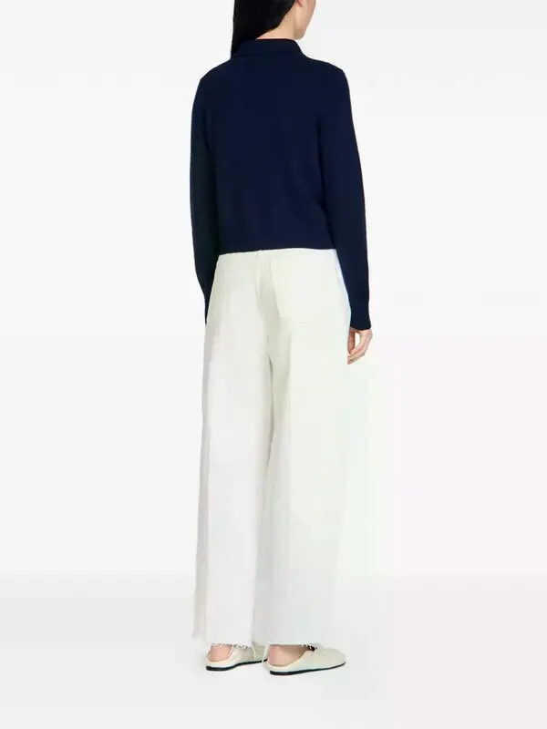 Sandro Striped Wool And Cashmere Cardigan
