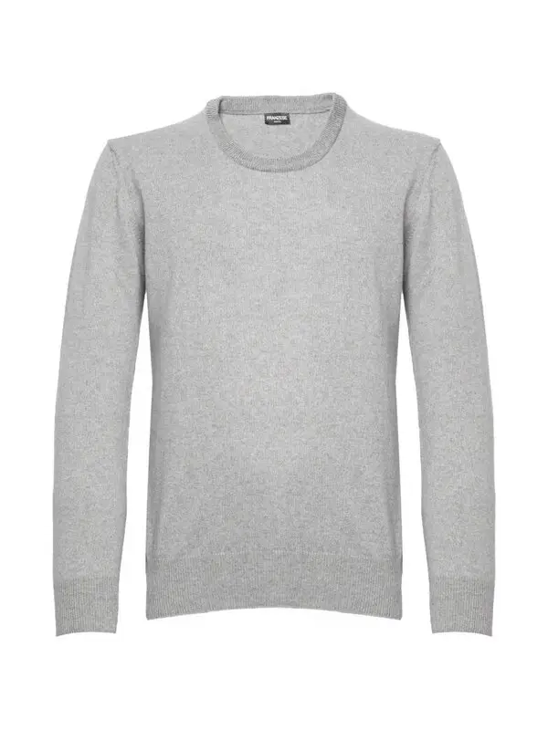 FRANZESE COLLECTION Ribbed Crew Neck Long Sleeve Sweater