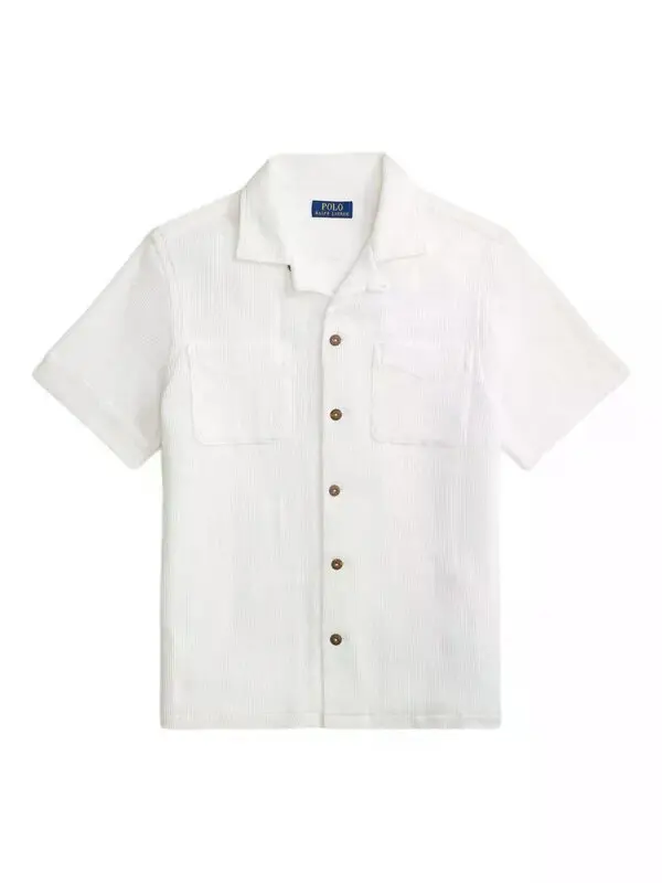 Polo Ralph Lauren Waffle-knit Patch-pockets Shirt