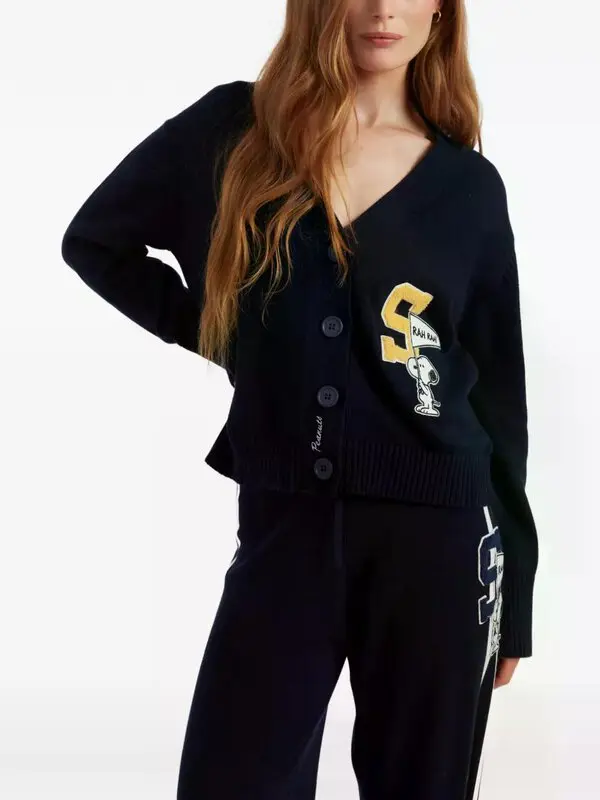 Chinti & Parker X Peanuts Snoopie Varsity Cardigan - Blue
