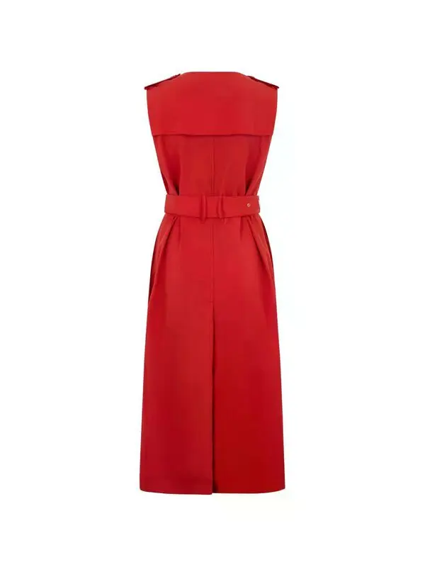 MOORER Belted Sleeveless Coat