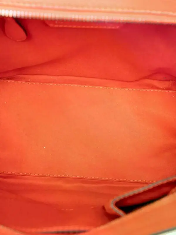 Celine 2013 Micro Leather Luggage Tote Bag - Orange