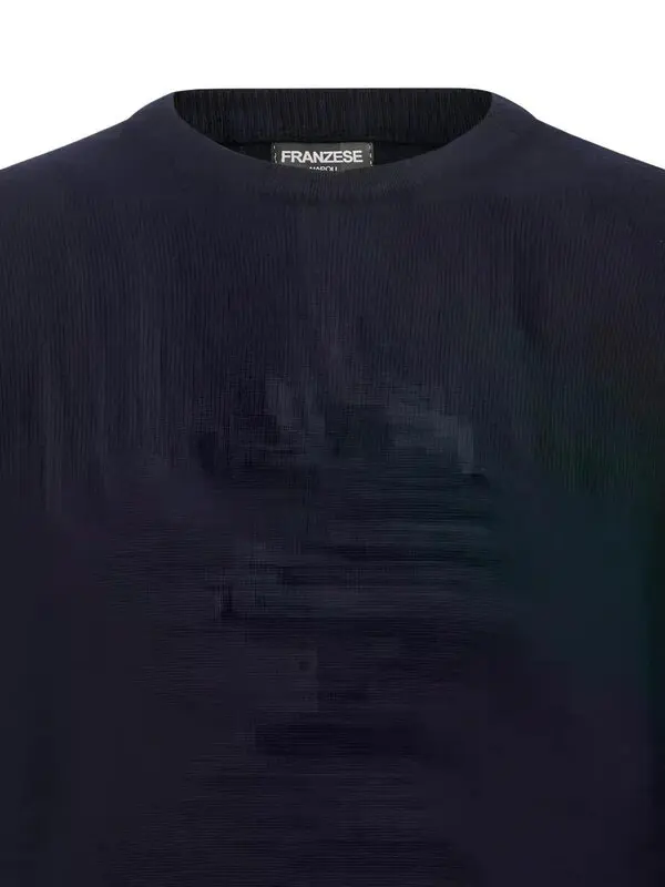 FRANZESE COLLECTION Ribbed Crew Neck Sweater