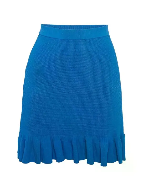 Sandro Knit Mini Skirt With Frill Hem
