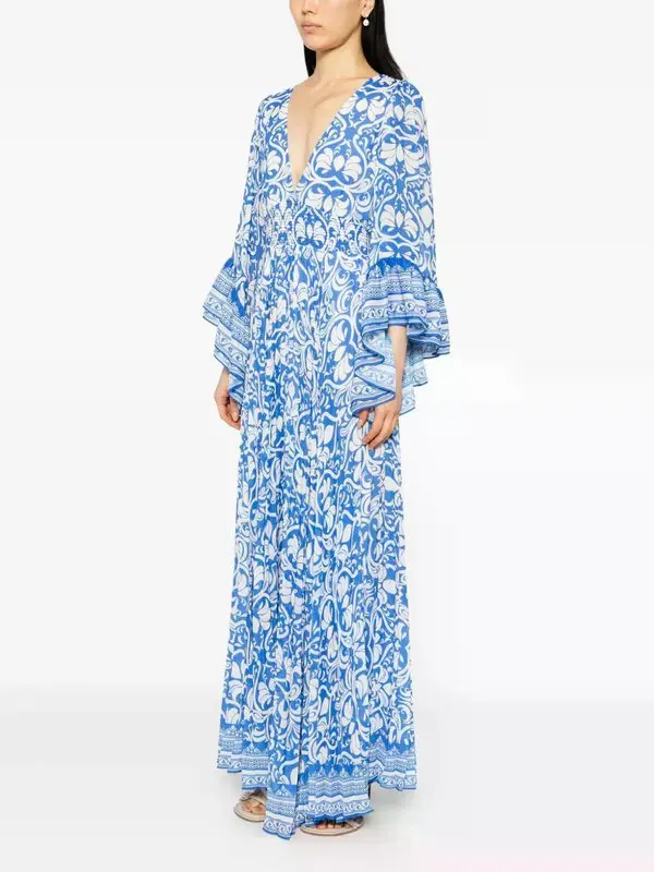 Alice + Olivia Selene Pleated Maxi Dress
