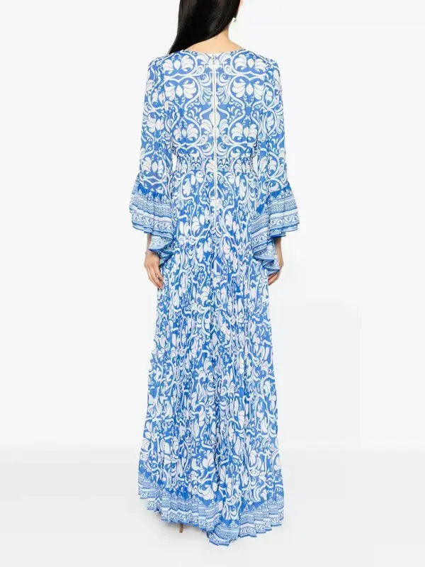 Alice + Olivia Selene Pleated Maxi Dress