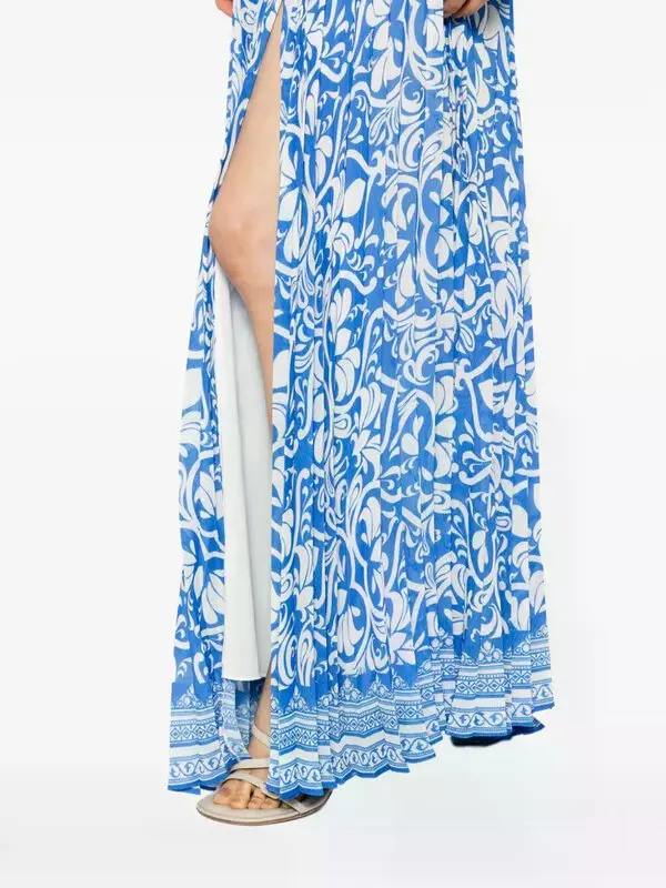 Alice + Olivia Selene Pleated Maxi Dress