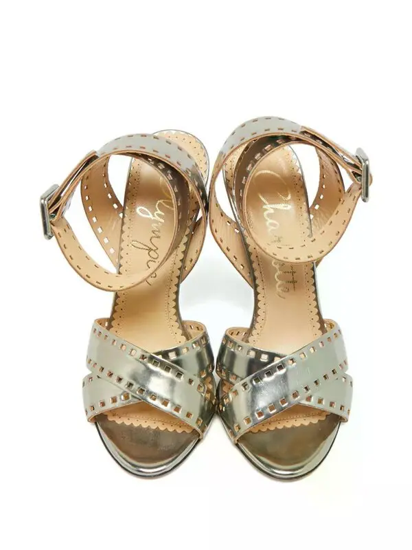 CHARLOTTE OLYMPIA Tone Criss-cross Stiletto Sandals