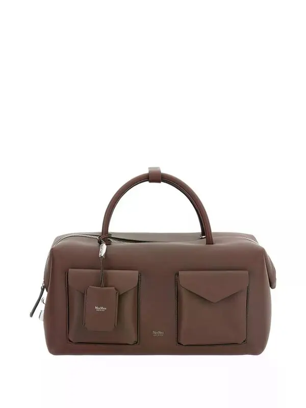 Max Mara Padlock Flap Leather Shoulder Bag - Brown