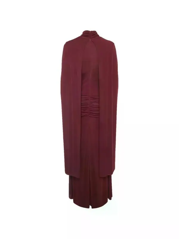 CHATS BY C.DAM Cape Detail Maxi Dress - Red