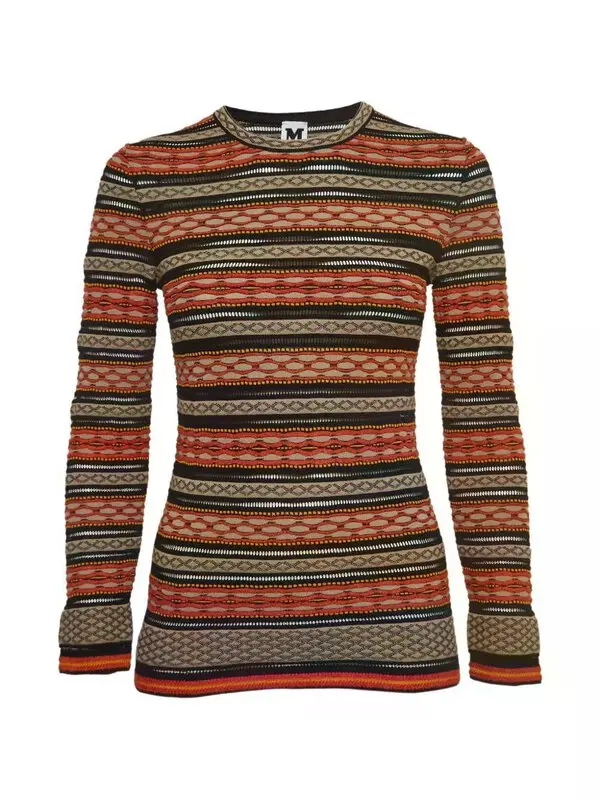 Missoni Striped Knit Top - Red