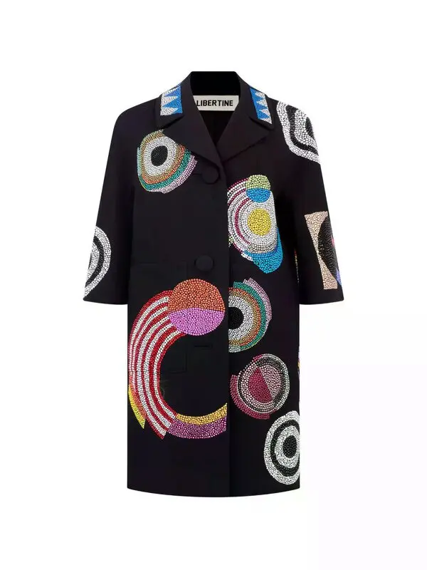 Libertine Sonya Crystal Embellished Single-breasted Coat