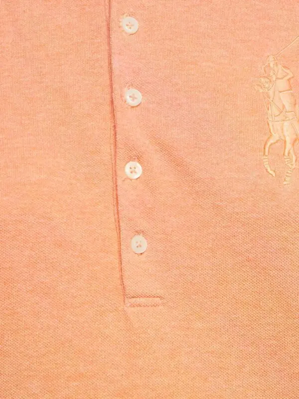 Polo Ralph Lauren Embroidered Logo Cotton Polo Top - Orange