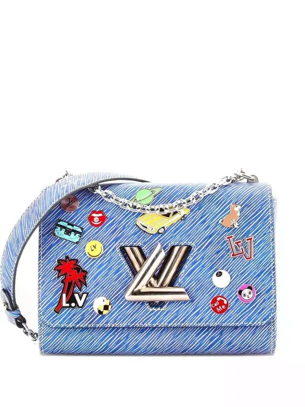 LOUIS VUITTON Twist Handbag Limited Edition Pin Embellished Epi Leather Mm - Blue