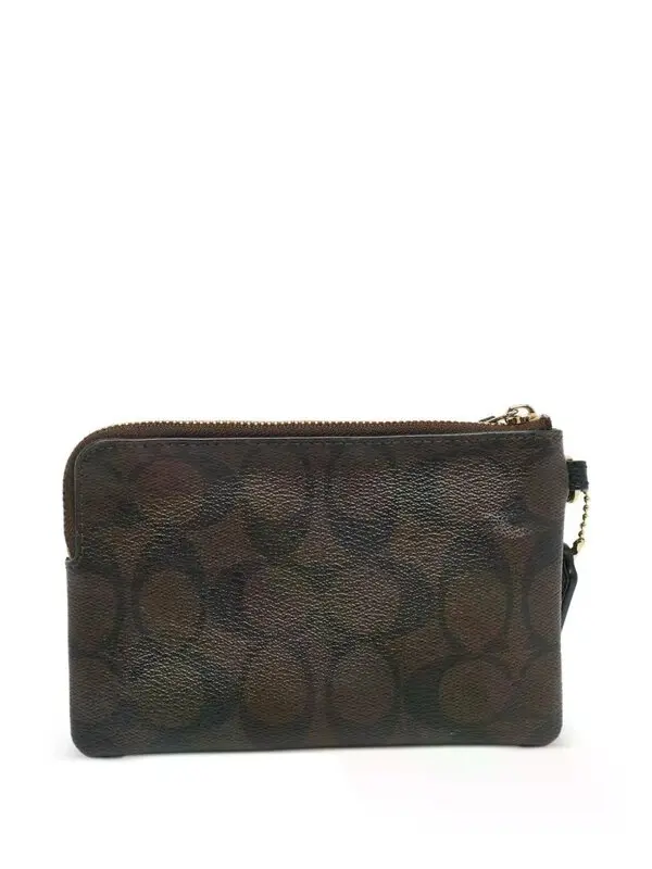 COACH VINTAGE Signature Corner-zip Clutch Bag