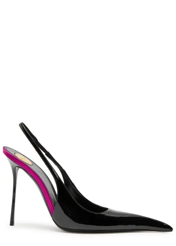 Saint Laurent Amalia 110 Patent Leather Slingback Pumps