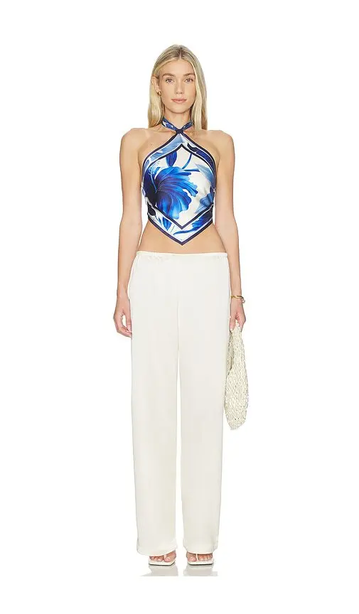 Retrofete Jamie Halterneck Top - Blue