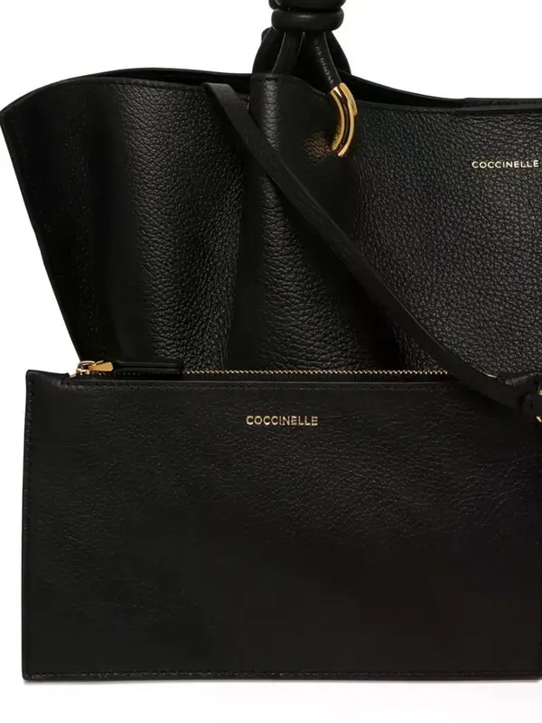COCCINELLE Finn Textured Leather Tote Bag