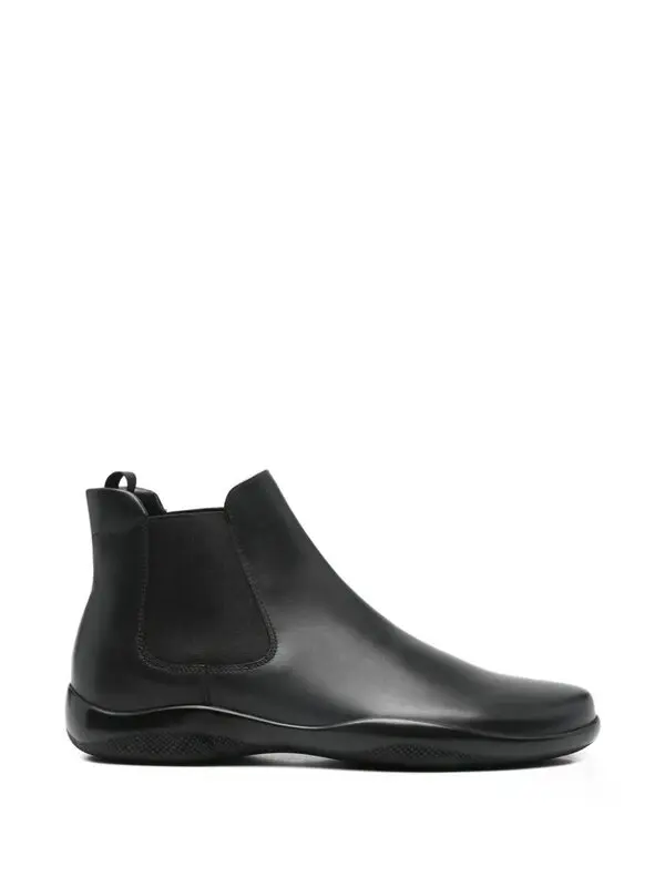 Prada Pull-tab Leather Boots