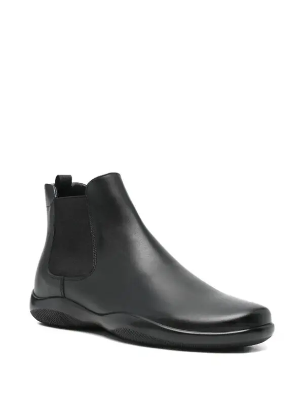 Prada Pull-tab Leather Boots