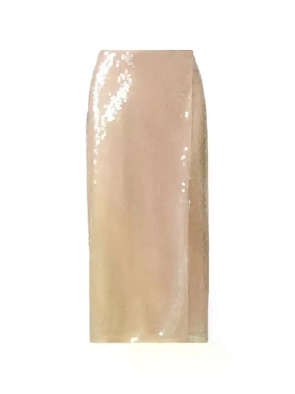 Fabiana Filippi Sequined Wrap Midi Skirt